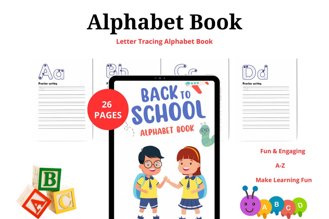 Alphabet Book | Alphabet Learning | Alphabet Tracing |school Printable ...
