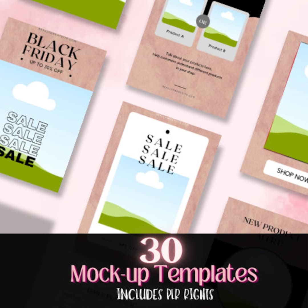 Product Launch Mock-up Templates | Canva Mock up Templates | Pink ...