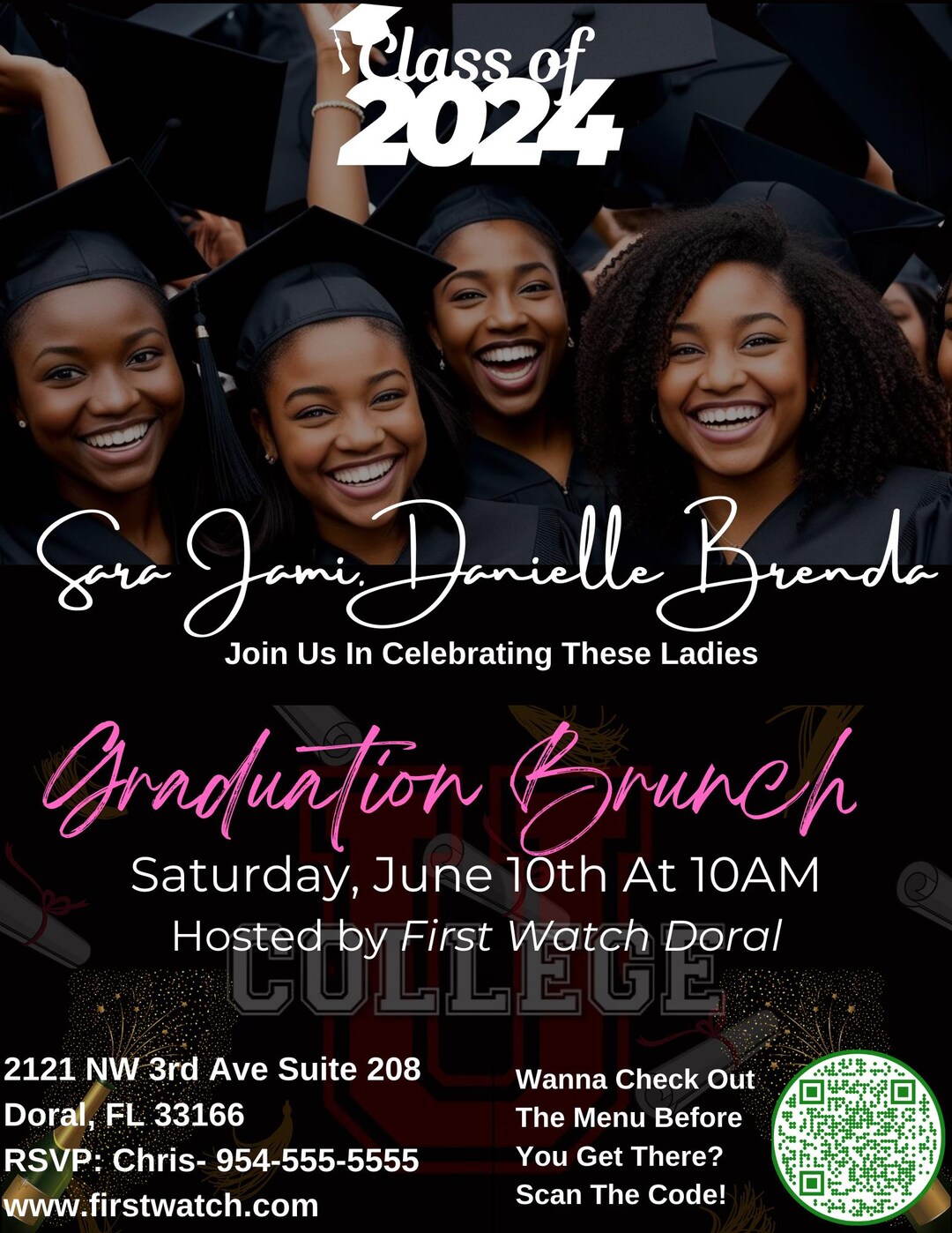 Graduation Party Flyer Template | Graduation Invitation Announcement ...