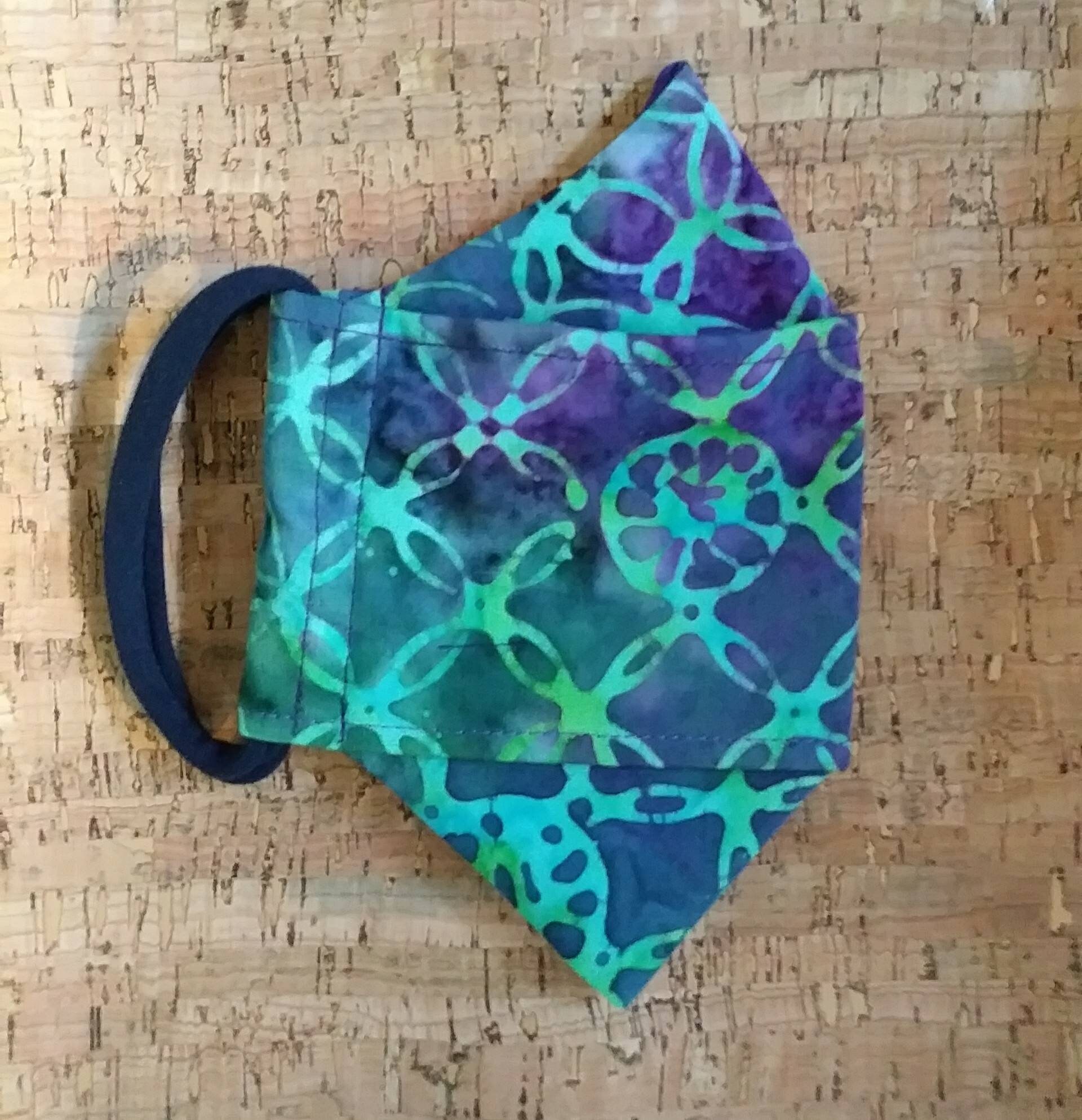 Origami Style Face Mask 3 Layers of Cotton Medium Purple - Etsy