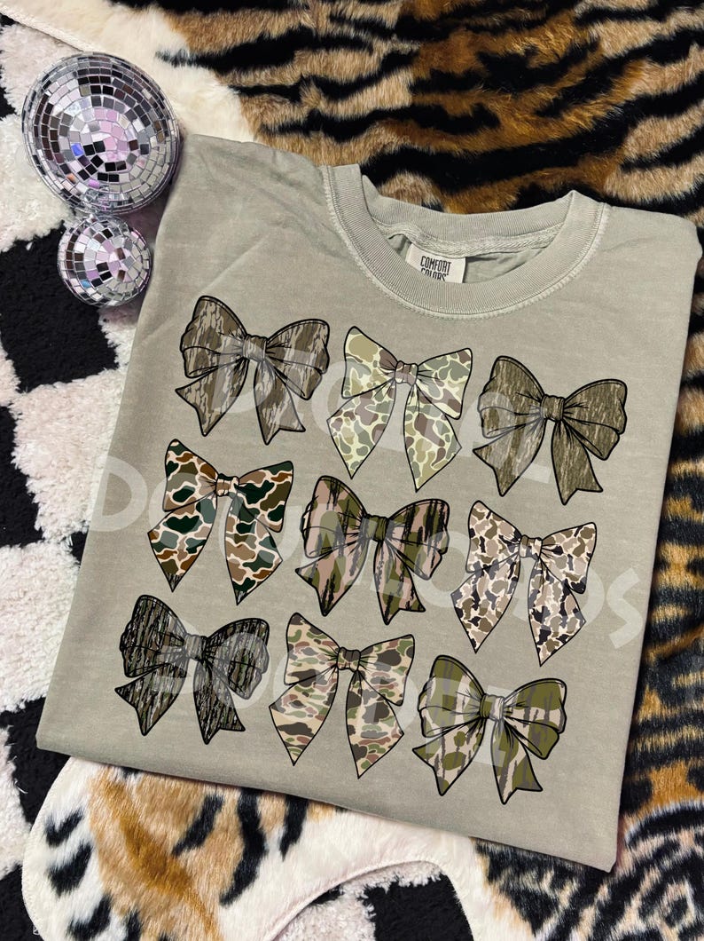 Coquette Girly Preppy Hunting Bows, Bottom Land Camo Ribbons, Trendy ...