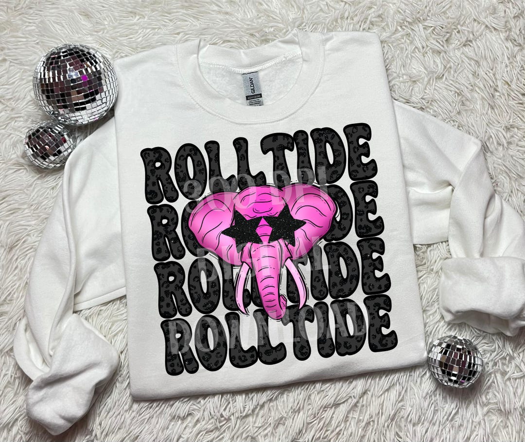 Black Leopard Preppy Pink Mascot Roll Tide Gameday Digital Download Png ...