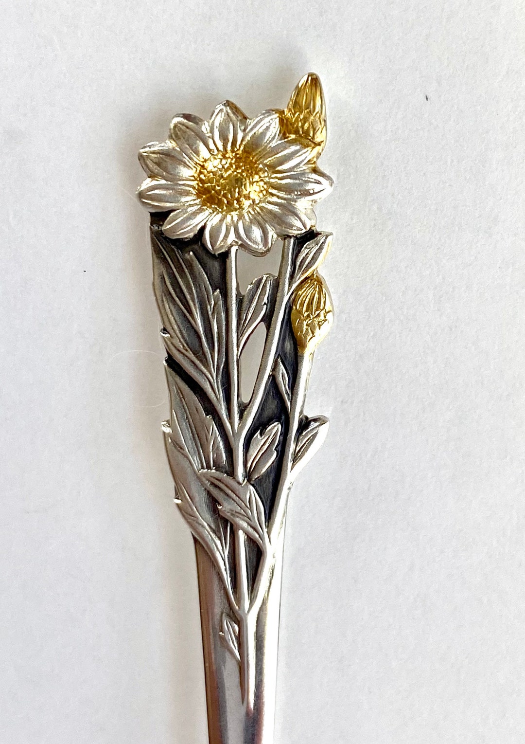 Japanese Flower Ring. Daisy Spoon Ring. Extraordinary Detail - Etsy