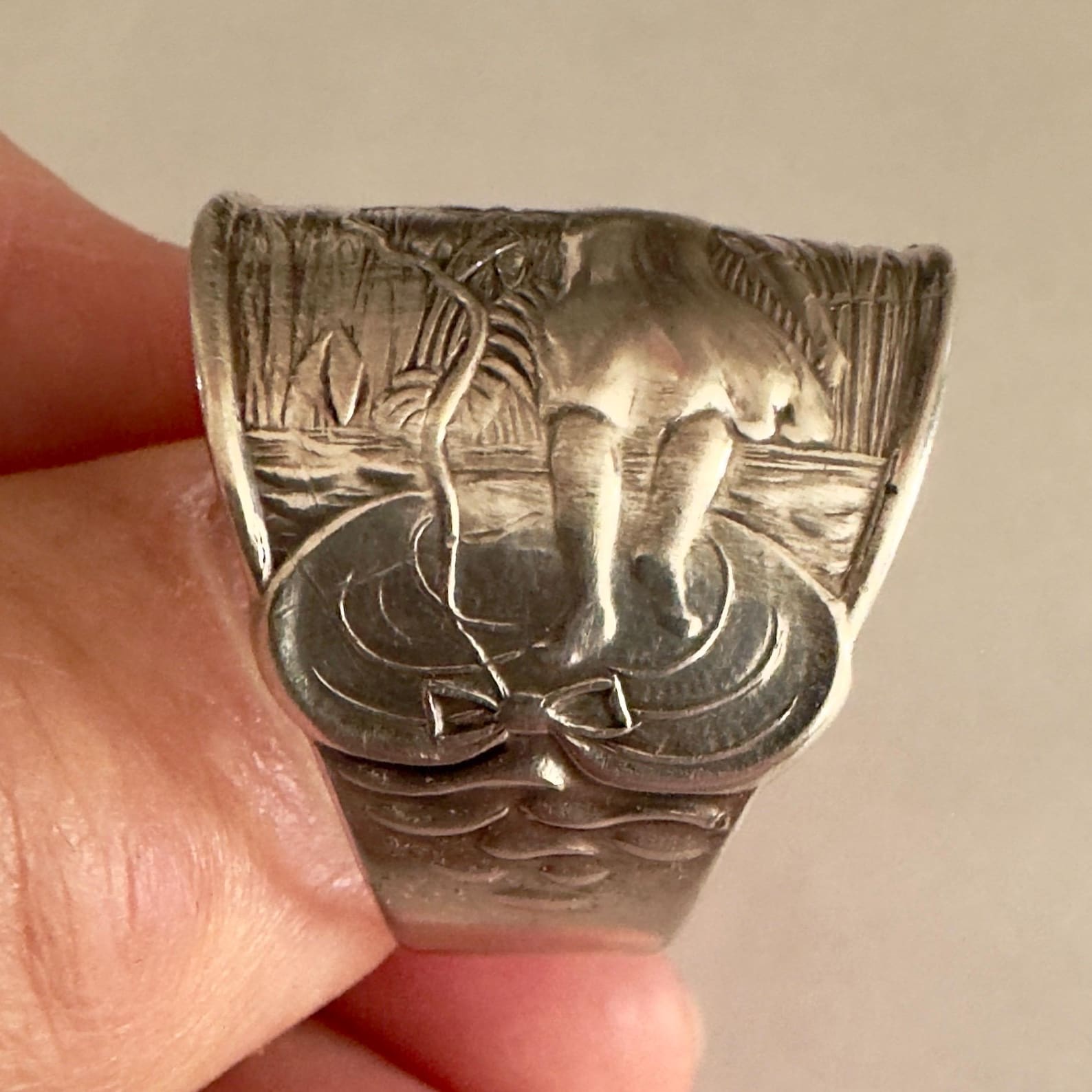 Vintage Danish Spoon Ring, Dragonfly,fairy or Thumbelina, Fairytale ...