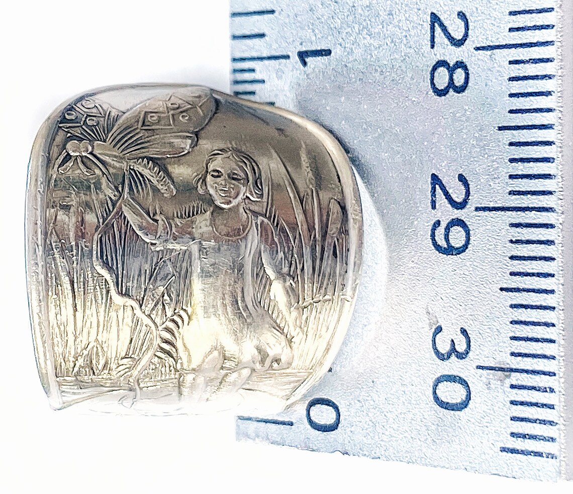 Vintage Danish Spoon Ring, Dragonfly,fairy or Thumbelina, Fairytale ...