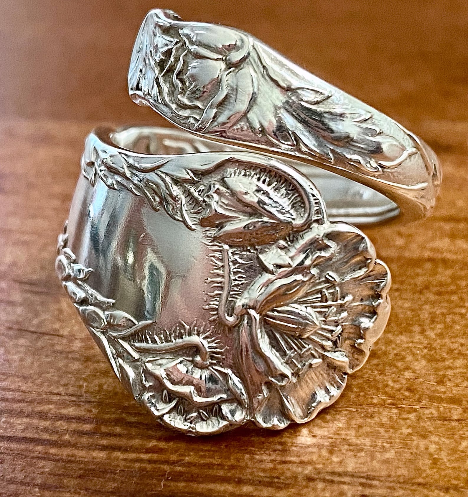 Poppy Spoon Ring Sterling Silver. Statement Ring, Antique, Gorham - Etsy