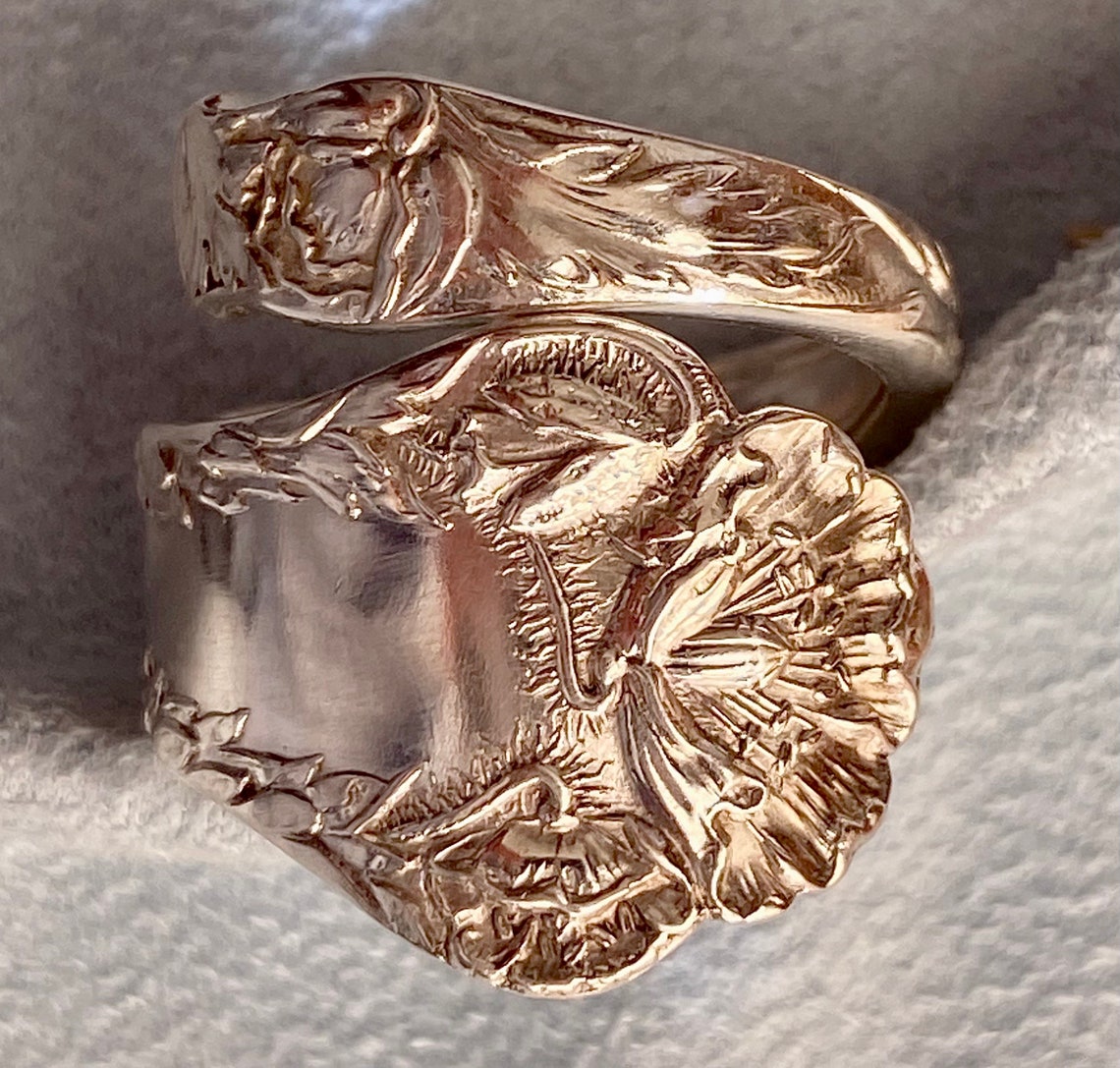 Poppy Spoon Ring Sterling Silver. Statement Ring, Antique, Gorham - Etsy