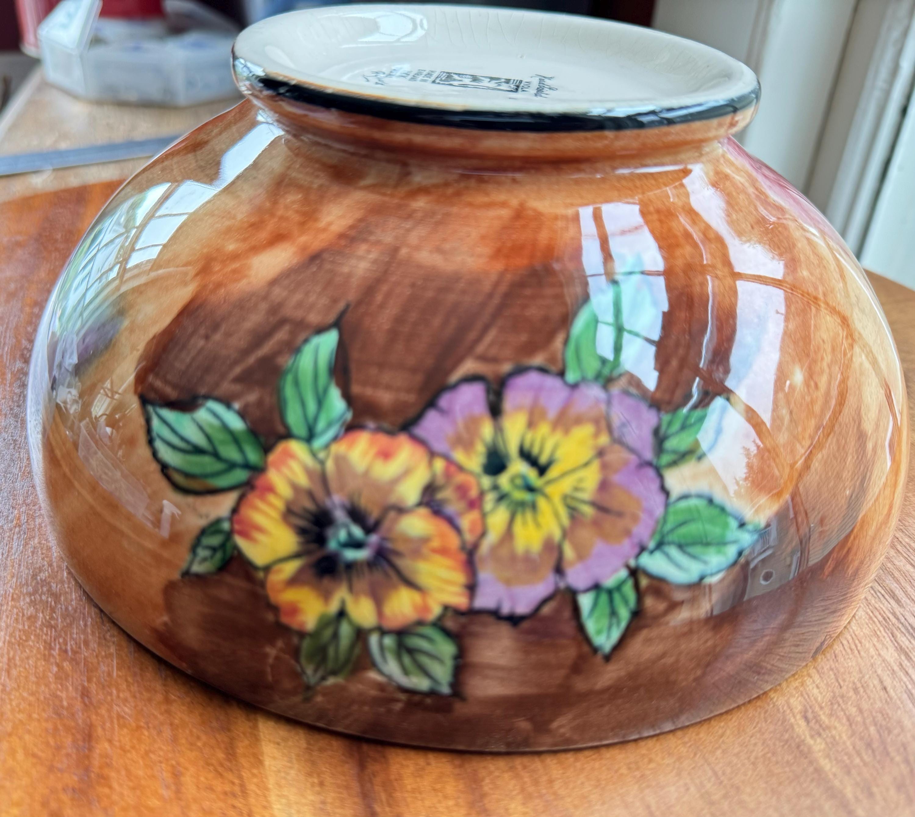 Pansy Bowl,art Pottery, H&K Tunstall, Panola, 1930’s Art Deco - Etsy