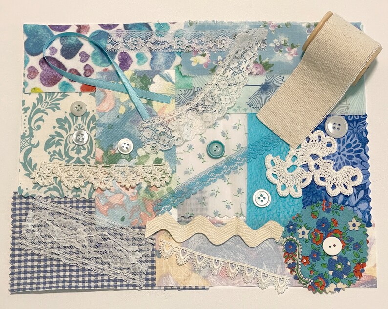 Snippet Roll DIY Fabric Scrap Craft Starter Kit for Junk Journals, Slow ...