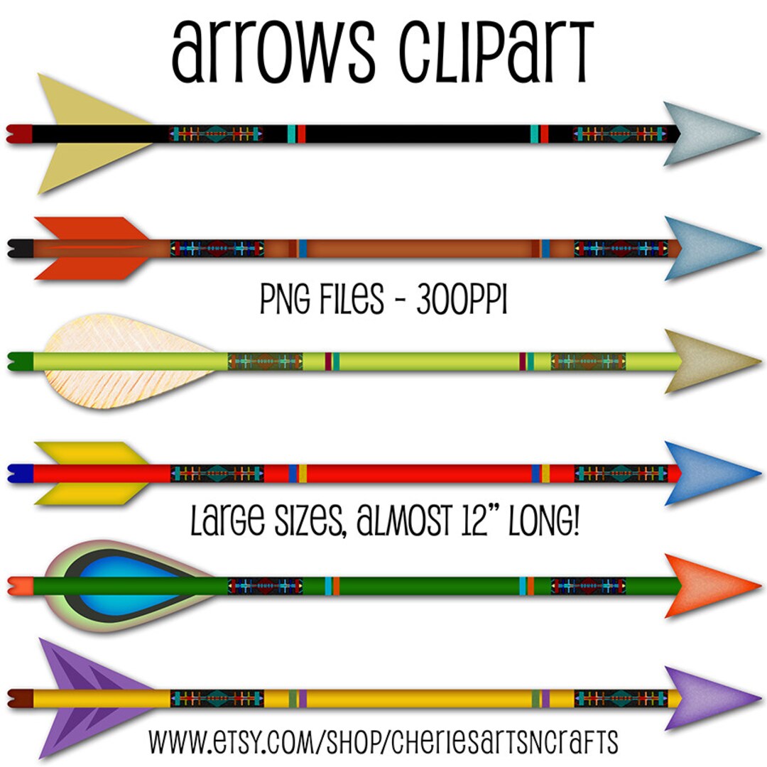 Arrows Clipart, Arrows Graphics, Instant Download Digital Files, PNG ...