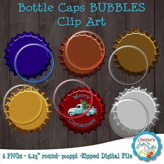 Bottle Caps Glossy Effects Bottle Caps Bubbles Designer | Etsy