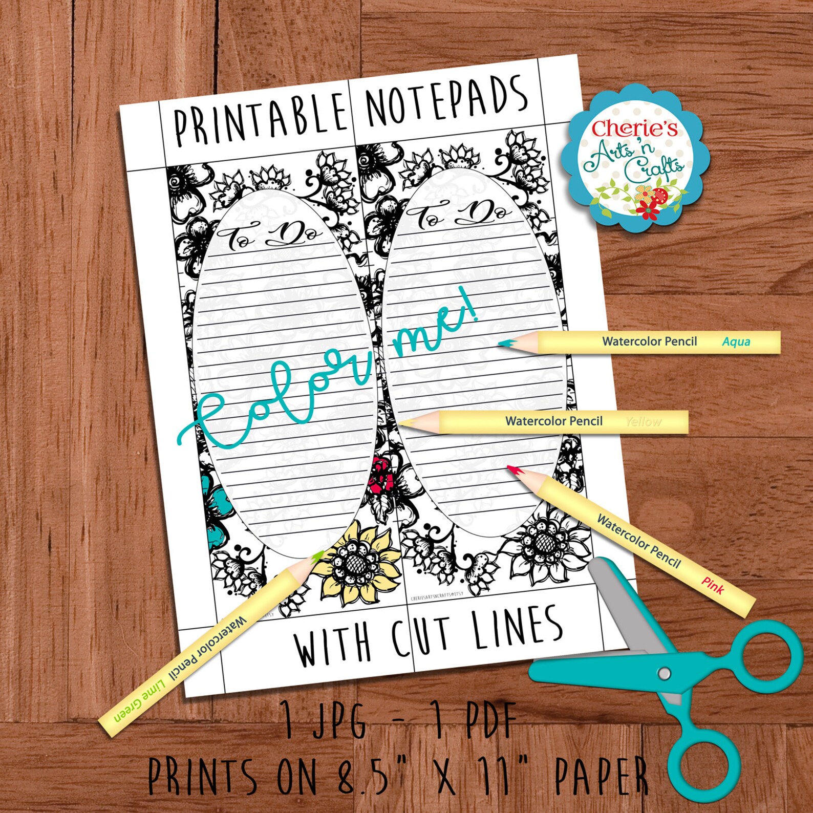 Notepads Printables Printable Stationery Digital Download | Etsy