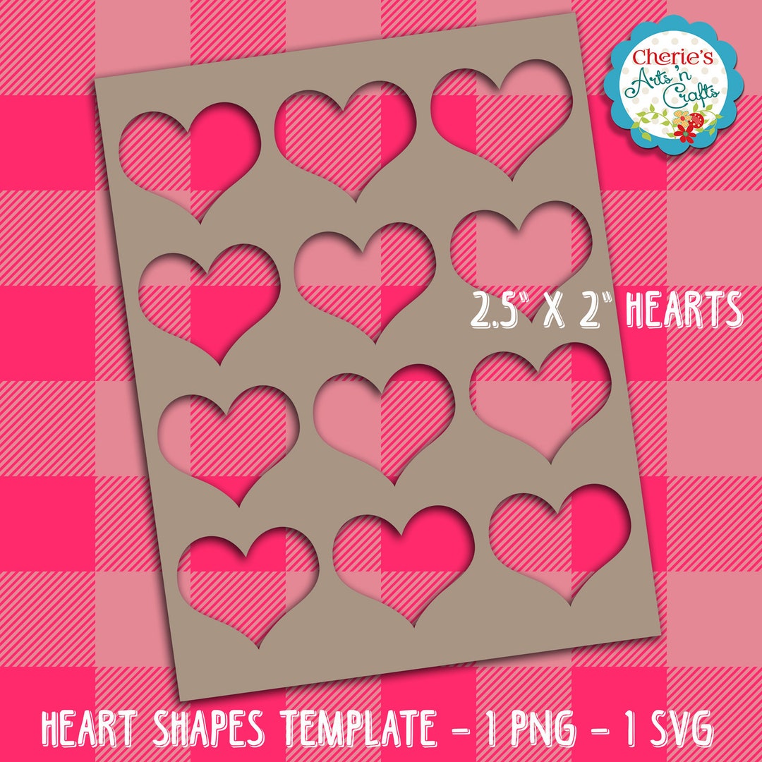 Heart Shapes Template Designer Resources PNG and SVG Heart Shapes ...