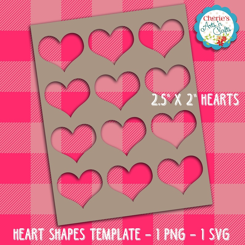 Heart Shapes Template Designer Resources PNG and SVG Heart - Etsy
