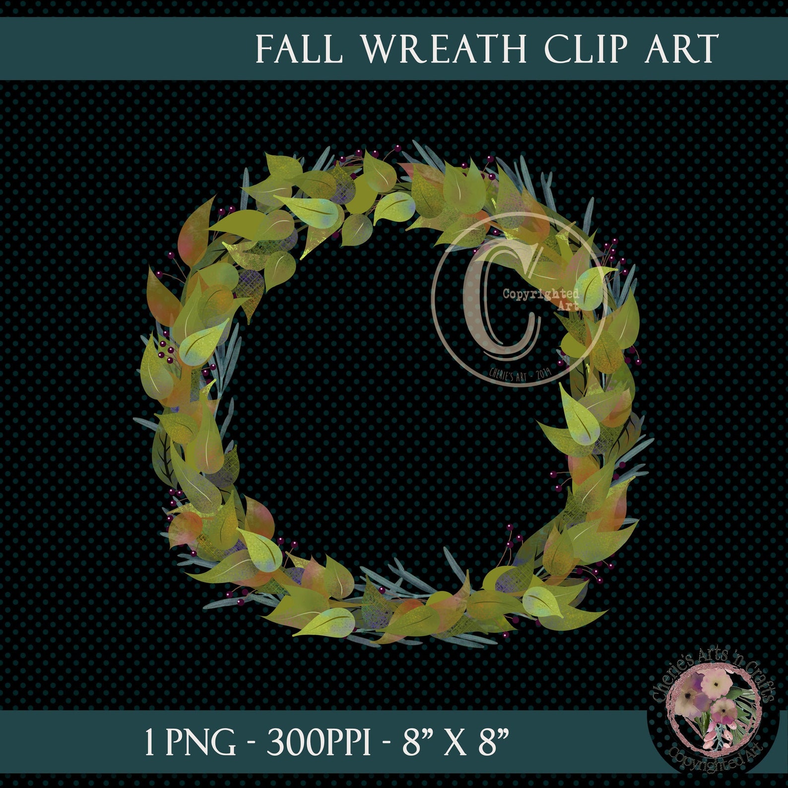 Fall Wreath Clip Art Designer Resources Not for Resale as - Etsy
