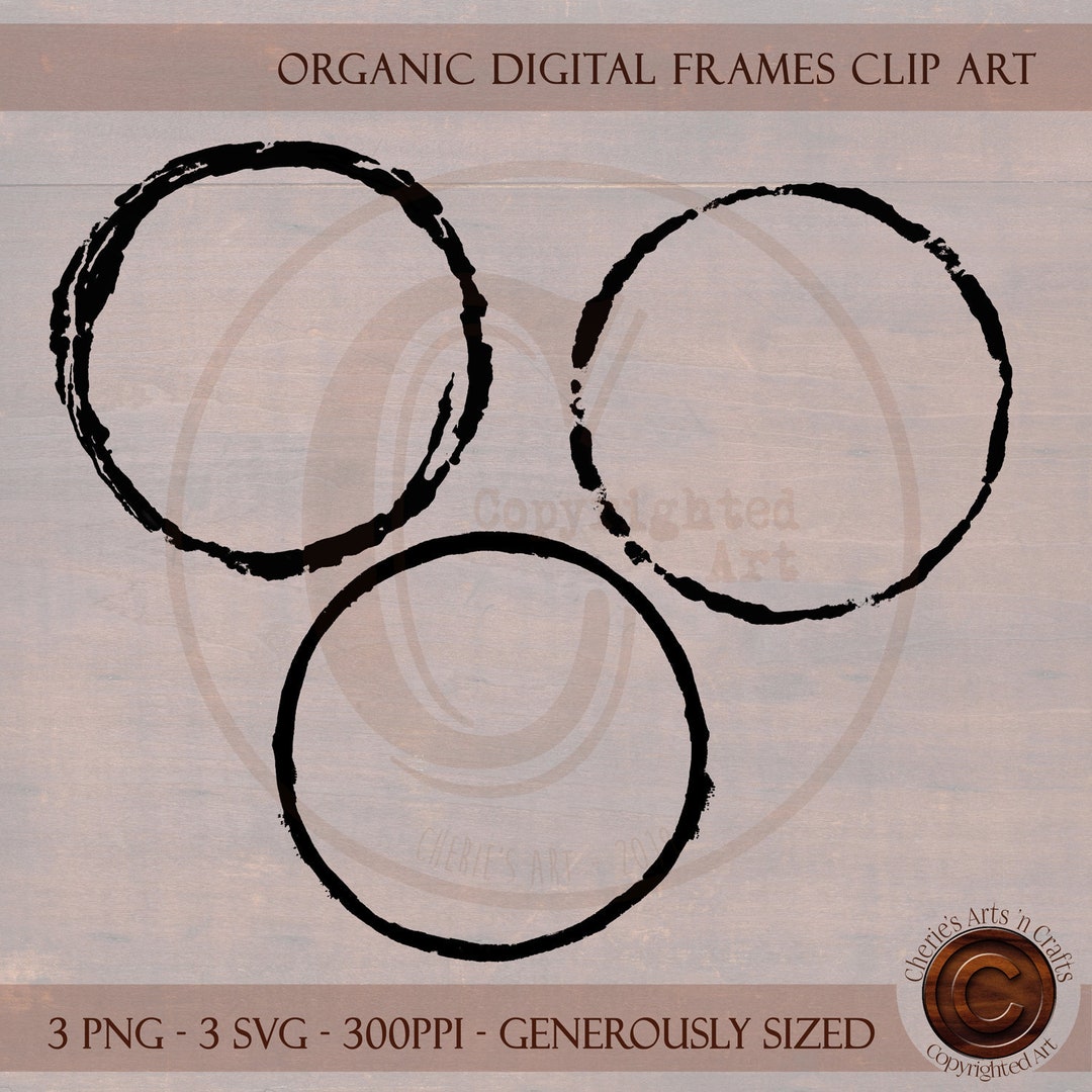 Organic Style Digital Frames Black Round Digital Frames - Etsy