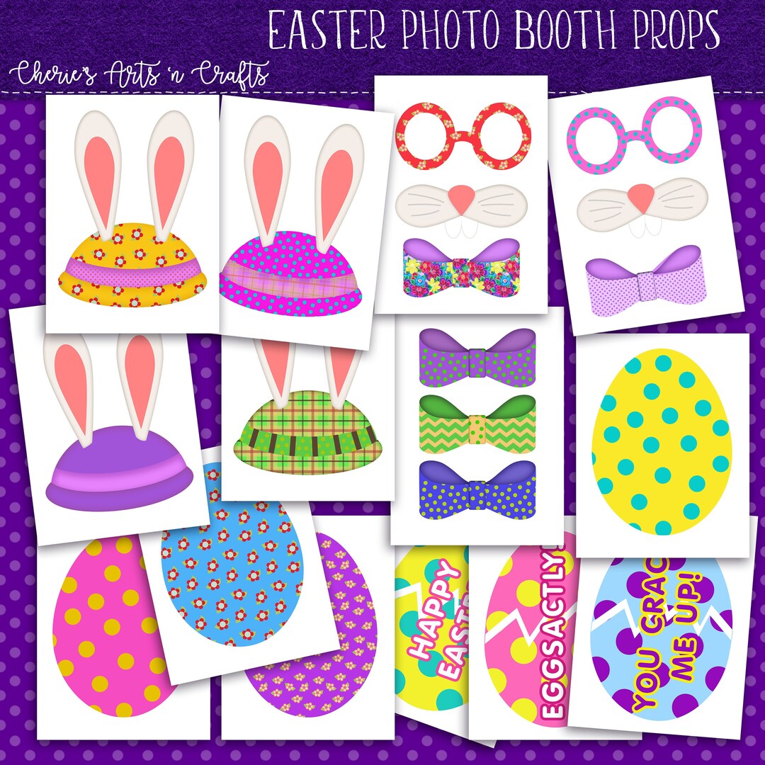 Easter Photo Booth Props | Whimsical and Cute Easter Printables | You ...