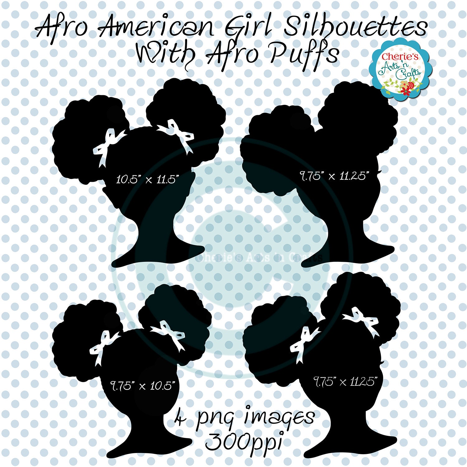 Afro Puffs Styles Clip Art