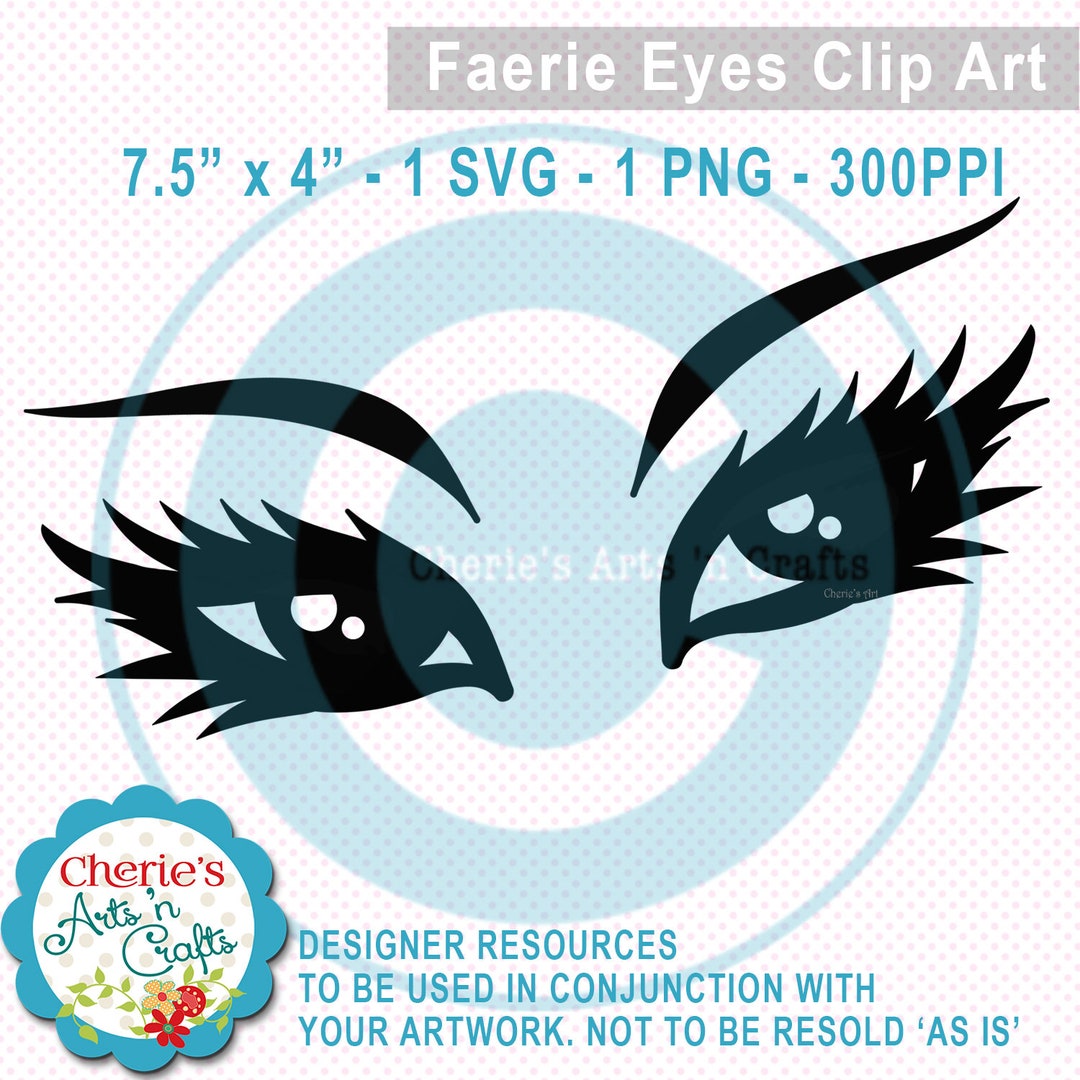 Faerie Eyes SVG and PNG Clip Art | Designer Resources | Cut Files ...