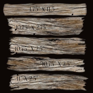 Rustic Wood Clip Art: Weathered Beachwood PNG Graphics (digital ...