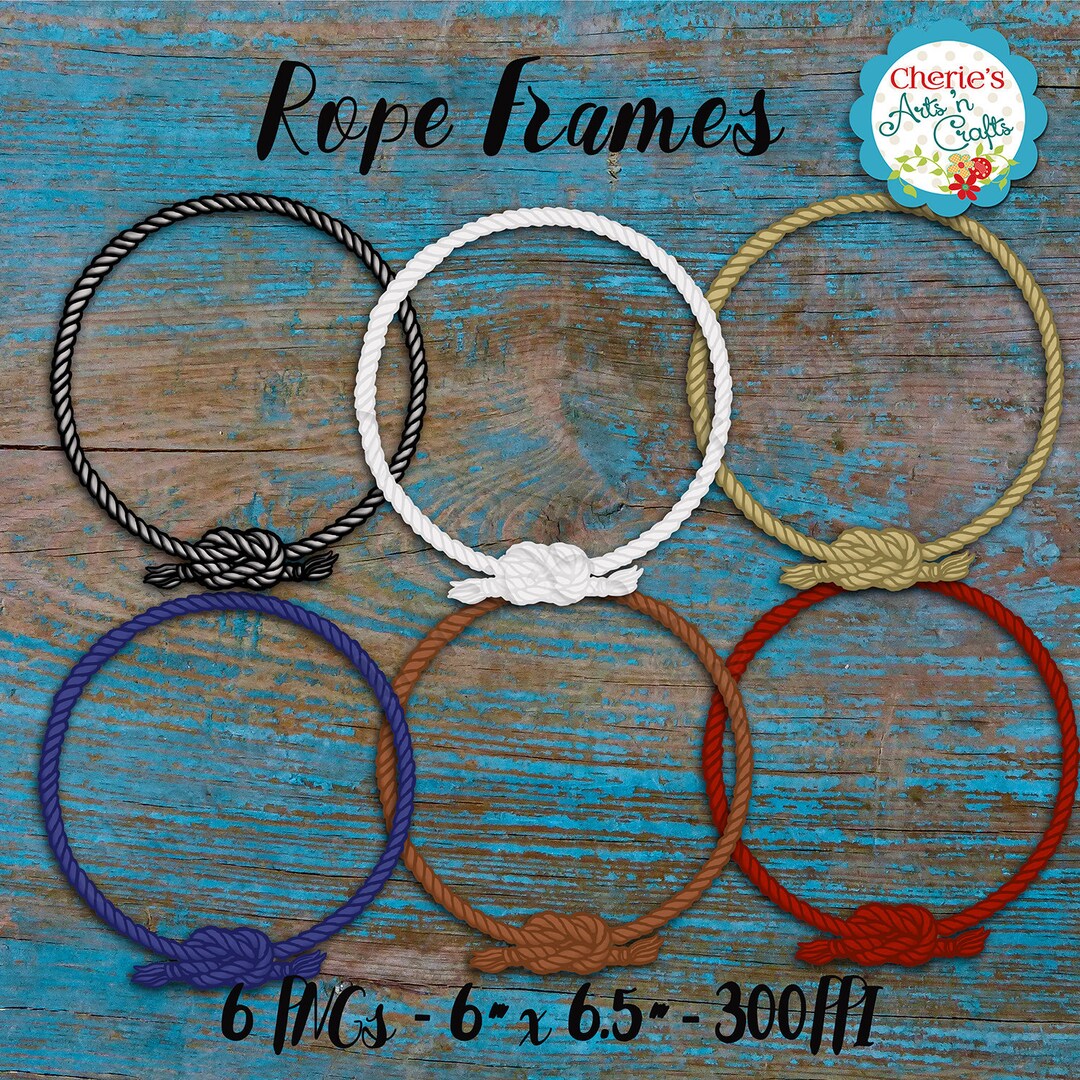 Nautical Rope Circle Frames Clip Art: Designer Resources (digital ...