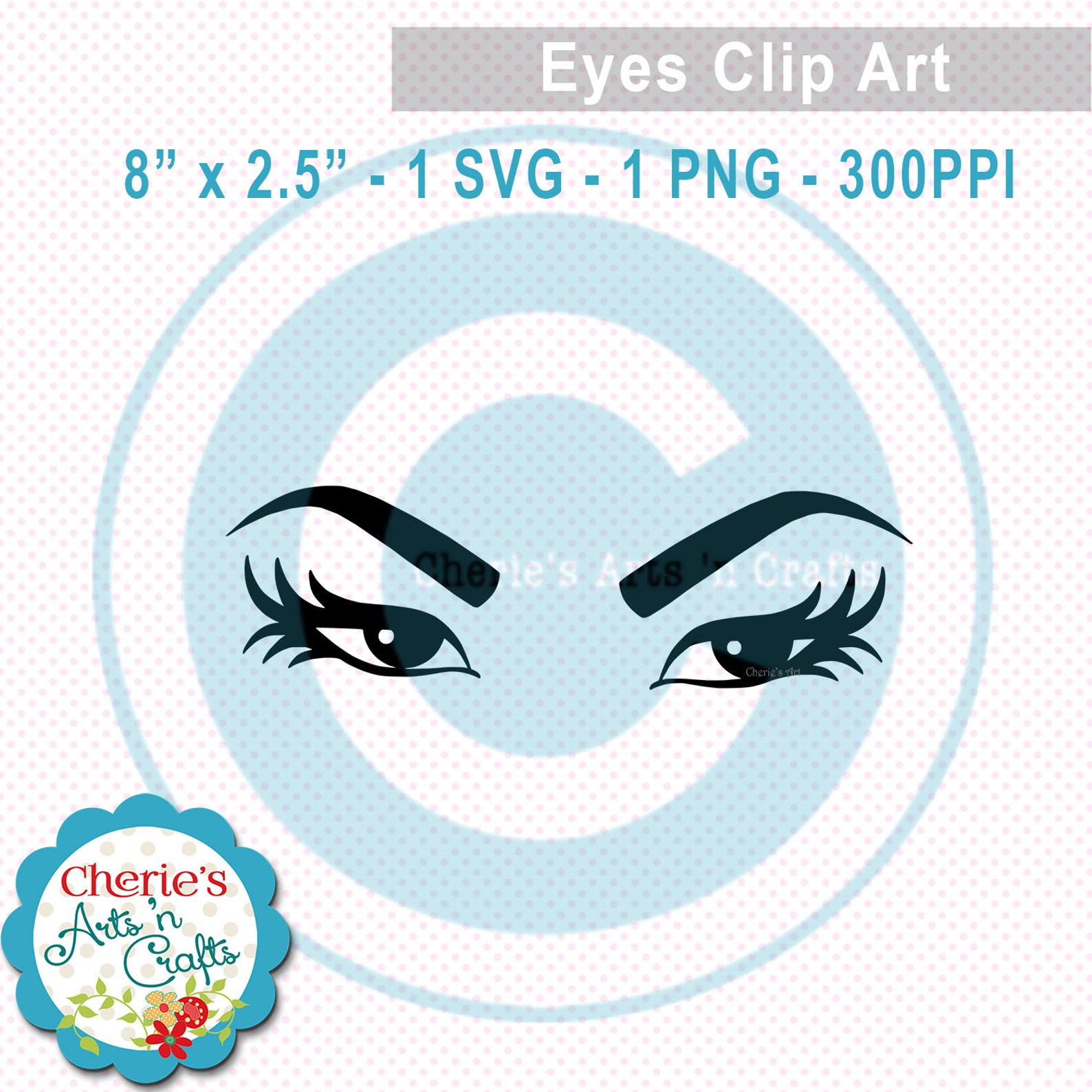 Eyes and Eyebrows Clip Art SVG and PNG Eyes Clip Art | Etsy