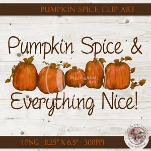 Pumpkin Spice Row of Pumpkins Clip Art Designer Resources PNG Clip Art ...