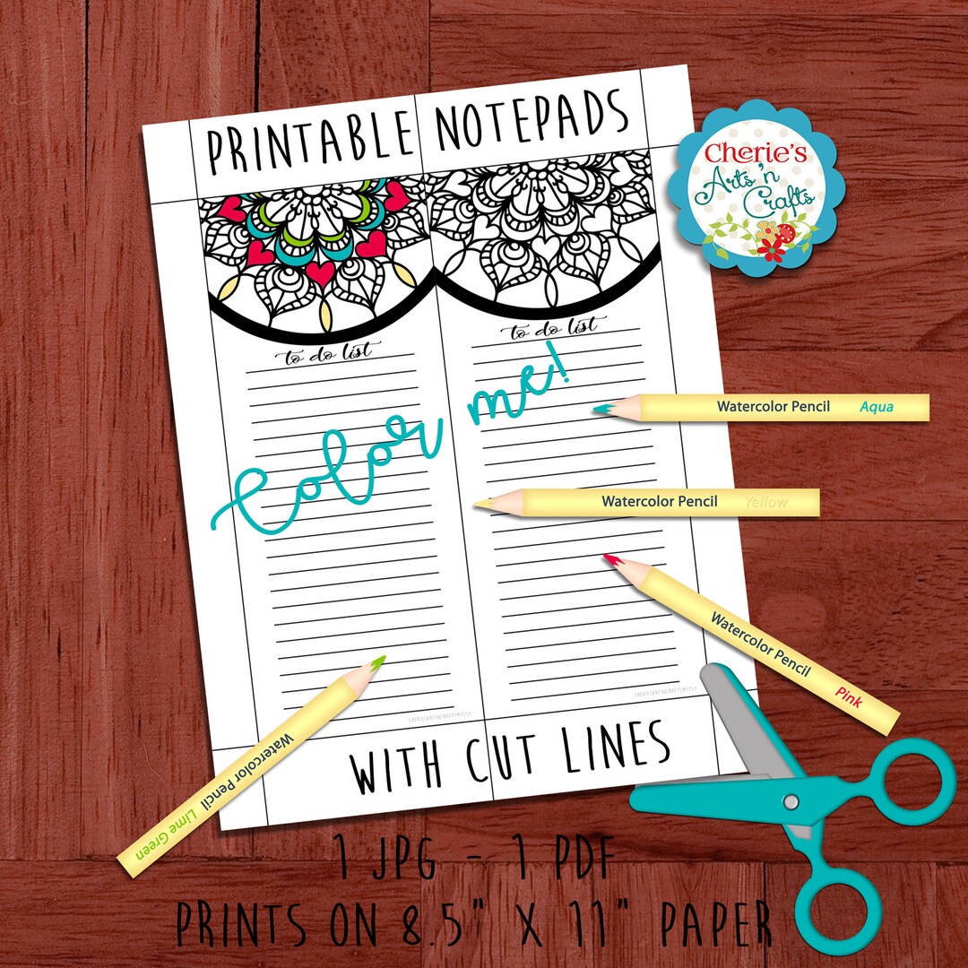 Notepads Printables | Printable Stationery | Digital Download Notepads ...