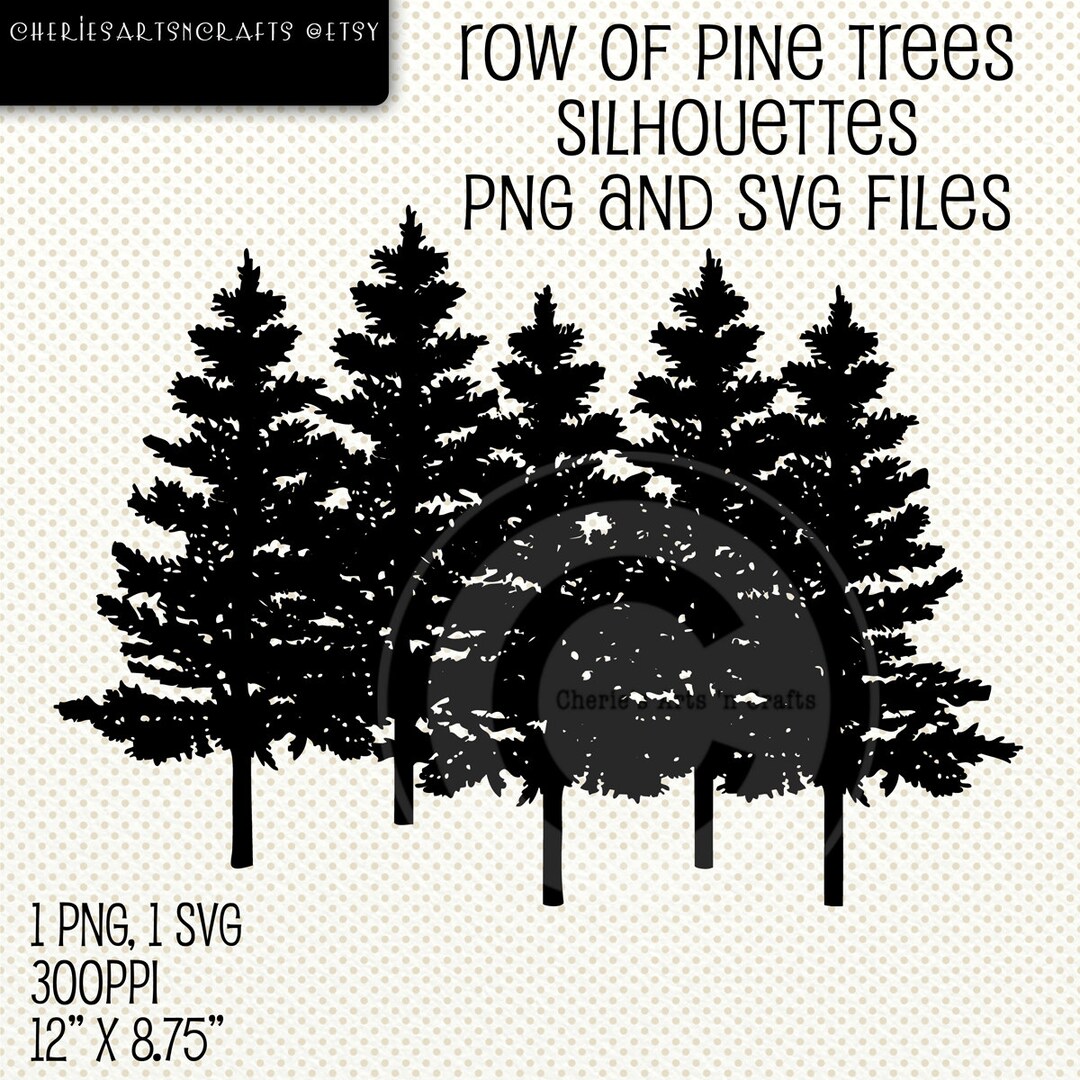 Row Of Pine Trees Clip Art