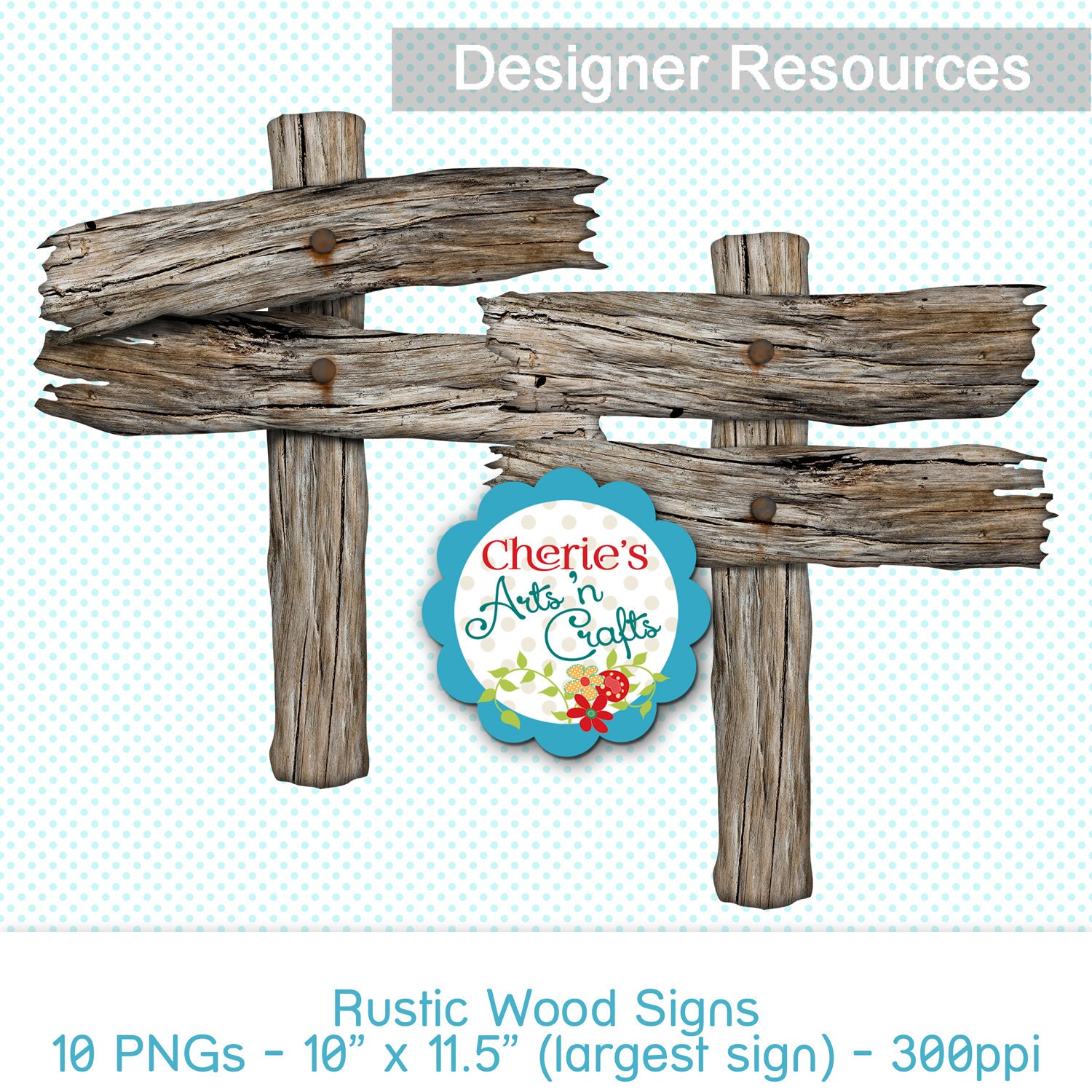 Rustic Wood Clip Art: Weathered Beachwood PNG Graphics (digital ...
