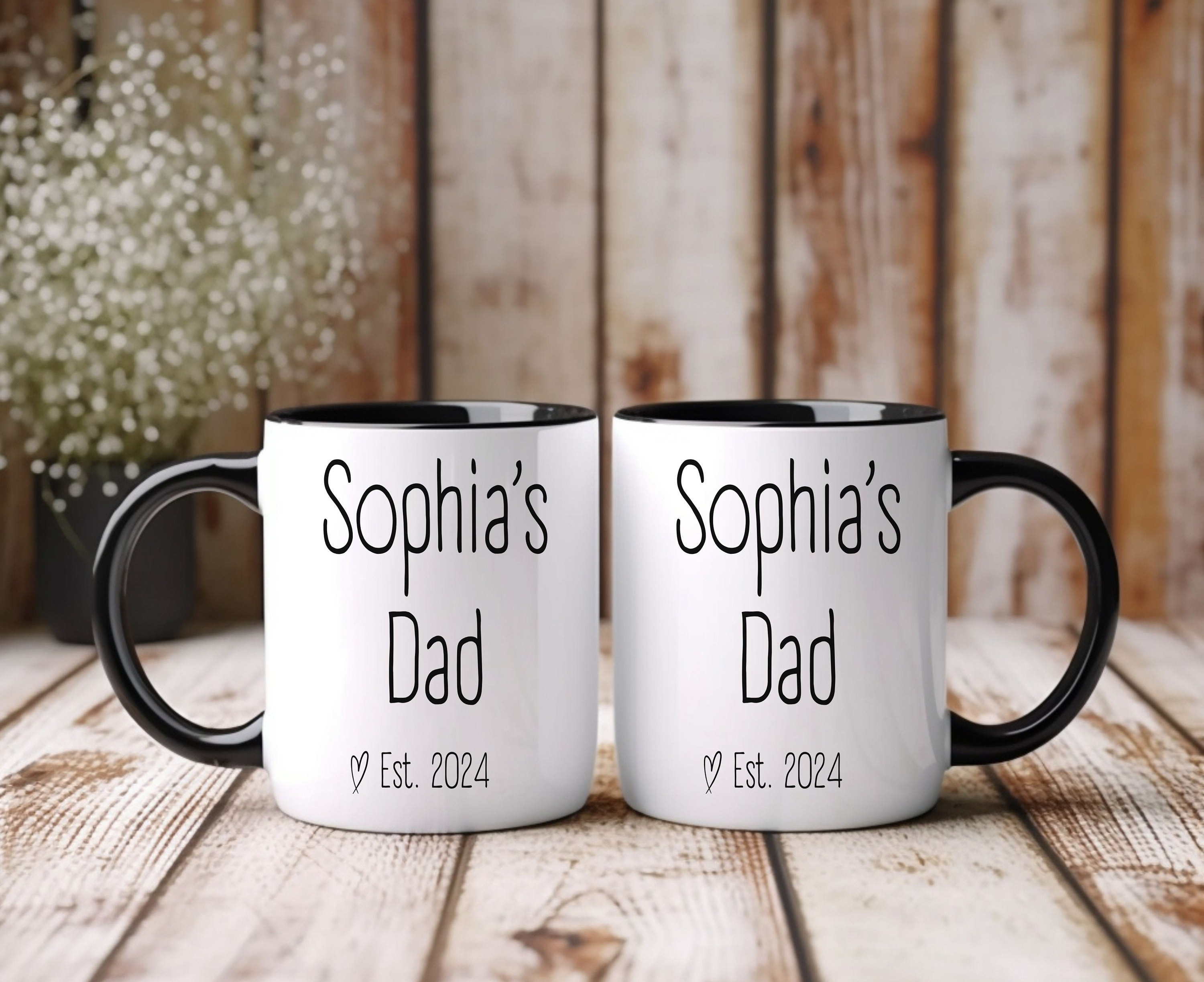 Personalized New Dad Mug Fathers Day Gifts for Dad Daddy Mug ...