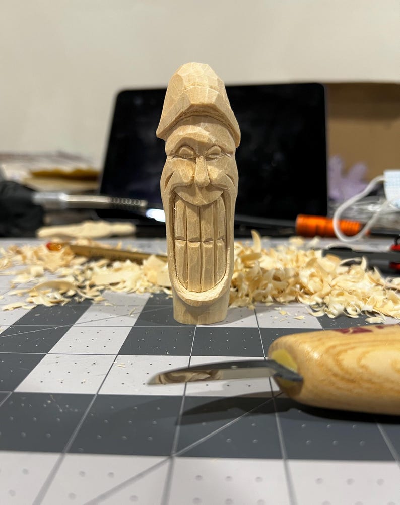 Hand-carved Whittle Keychain - Etsy