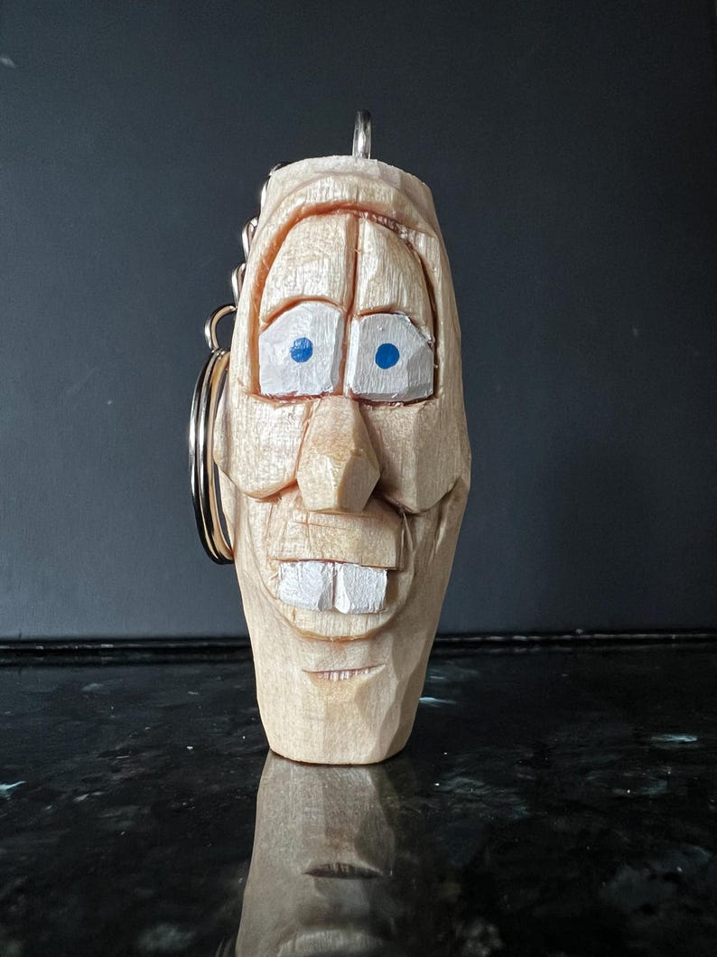 Hand-carved Whittle Keychain - Etsy