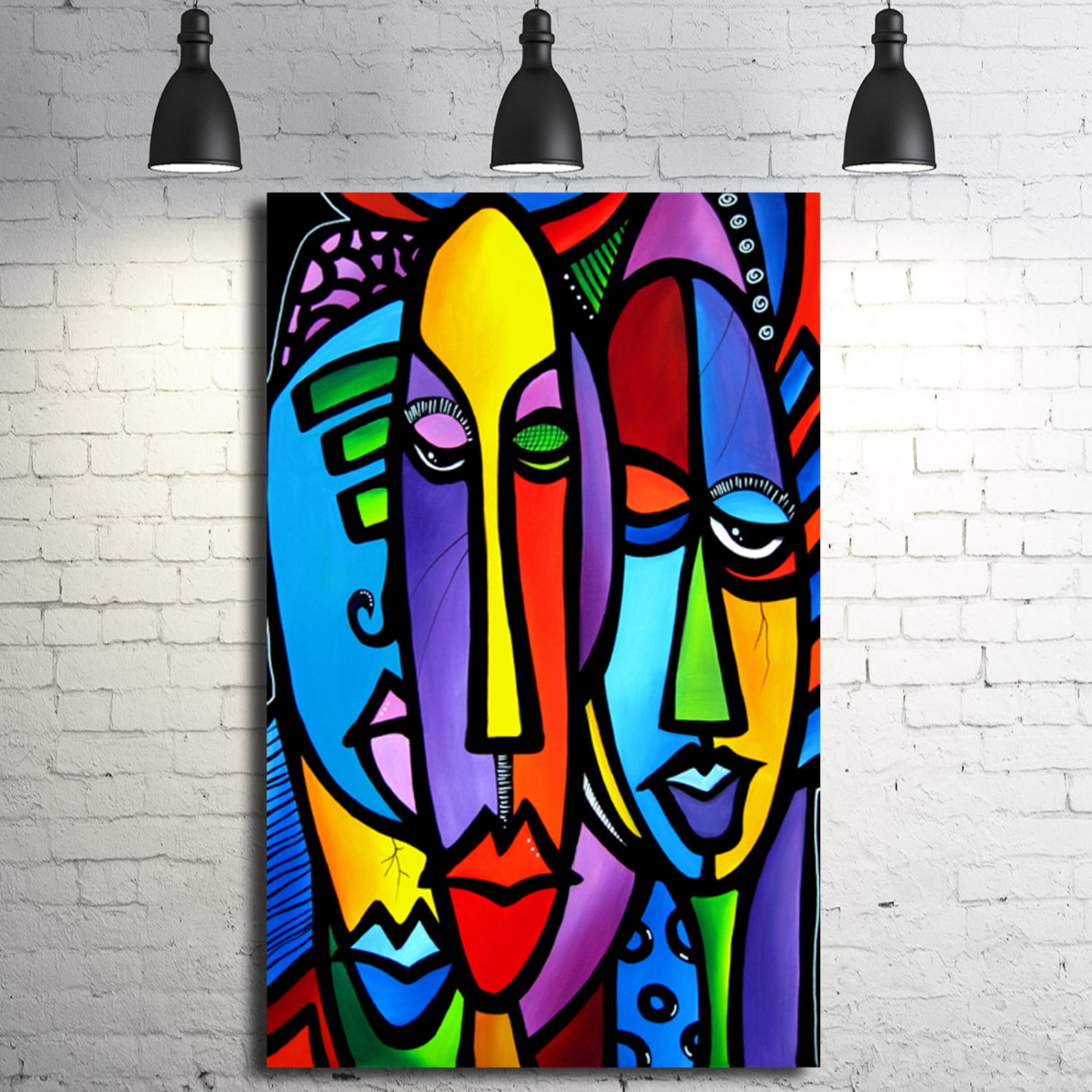 Abstract Painting Original Modern Home Decor LARGE Canvas Wall Art ...