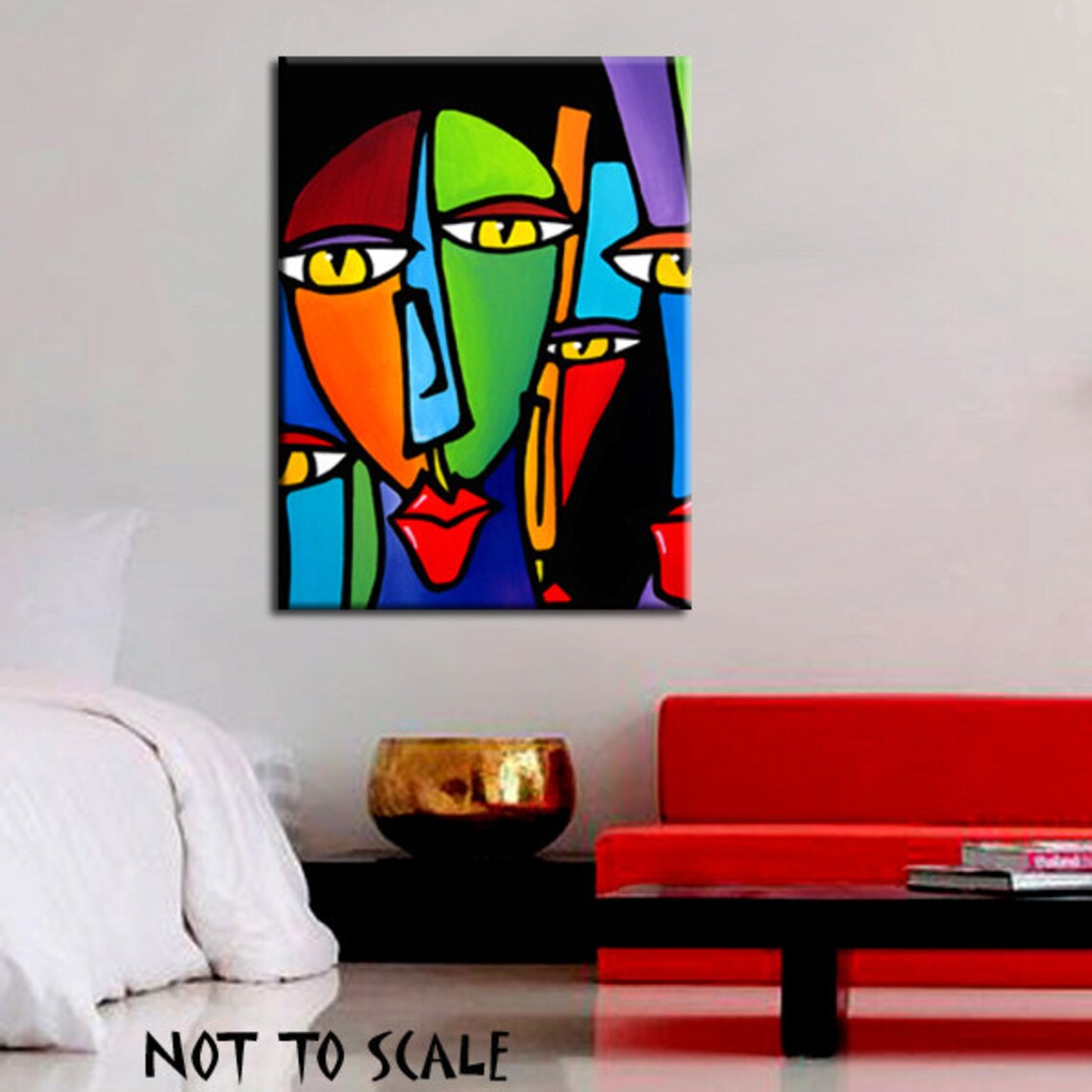 Abstract Painting Modern Pop Art Contemporary Portrait FACE by - Etsy