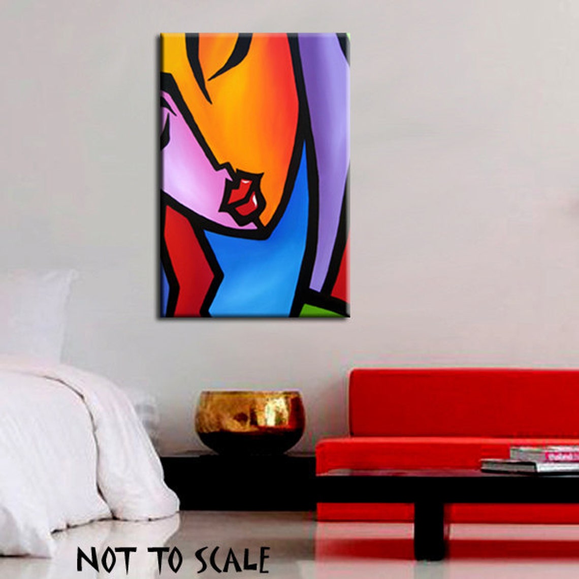 Original Abstract Painting Modern Pop Art Contemporary Large Portrait ...