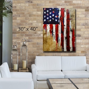 Abstract Painting Modern Pop Art Original Flag Canvas Print by ...