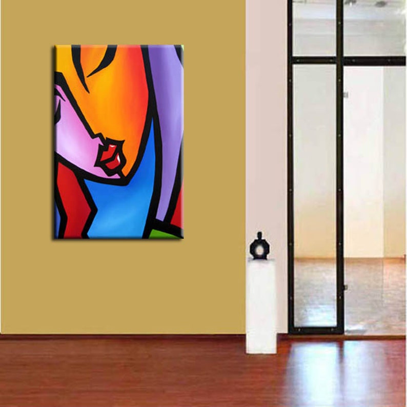 Original Abstract Painting Modern Pop Art Contemporary Large Portrait ...