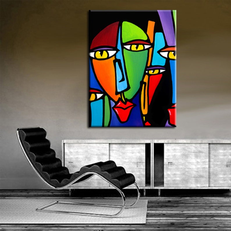 Abstract Painting Modern Pop Art Contemporary Portrait FACE by ...