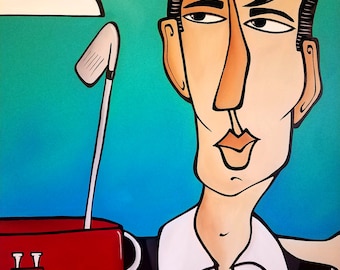 Abstract Art Canvas Golf Print Modern Pop Large Collage | Etsy