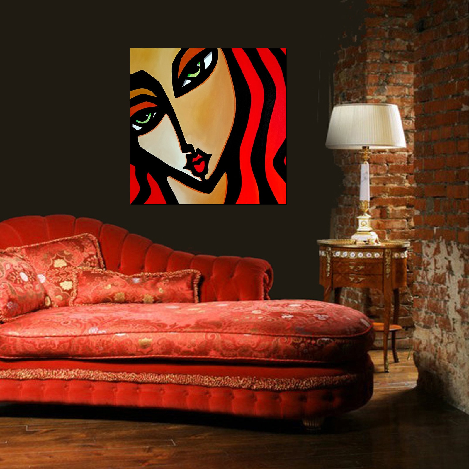 Abstract Painting Modern Original Pop Art Contemporary Woman by ...