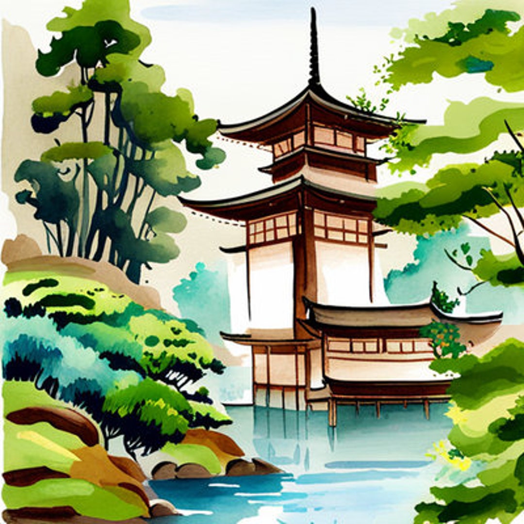 Japanese Countryside Digital Download Bundle, Outdoor Scenery, Nature ...