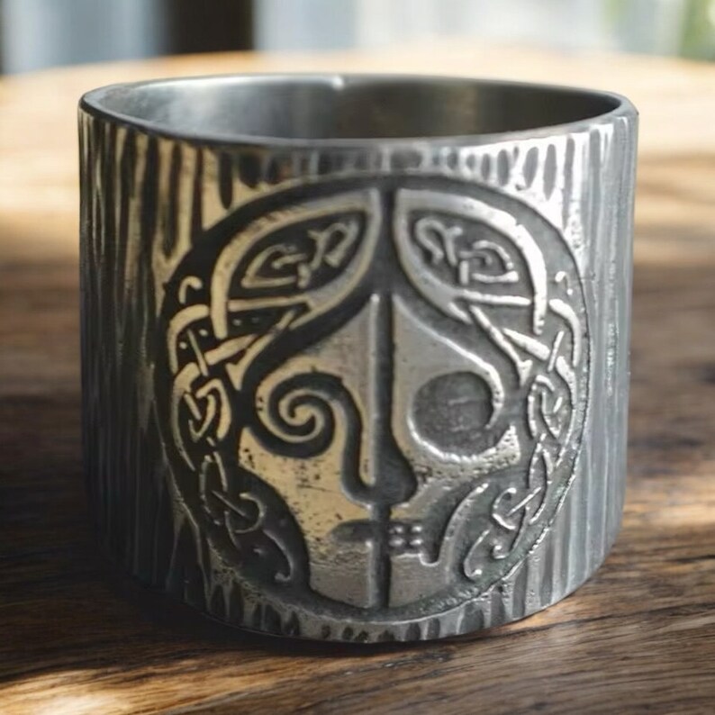 Goddess Hel Ring Viking Hela Runes Norse Mythology Handmade Stainless ...