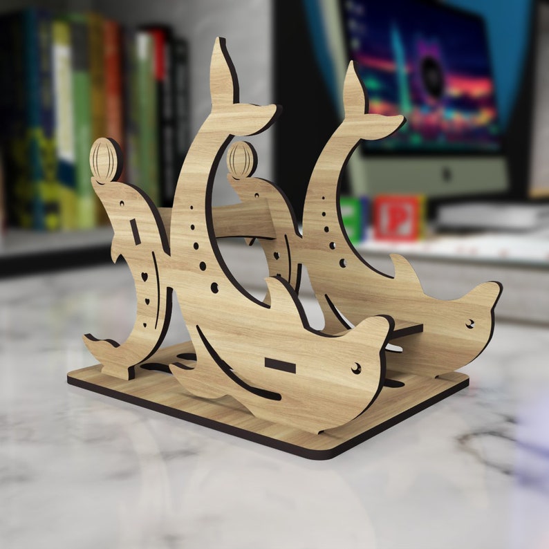 Dophin Tablet Holder Svg, Wooden Gift, Tablet Stand Holder, Laser Cut ...
