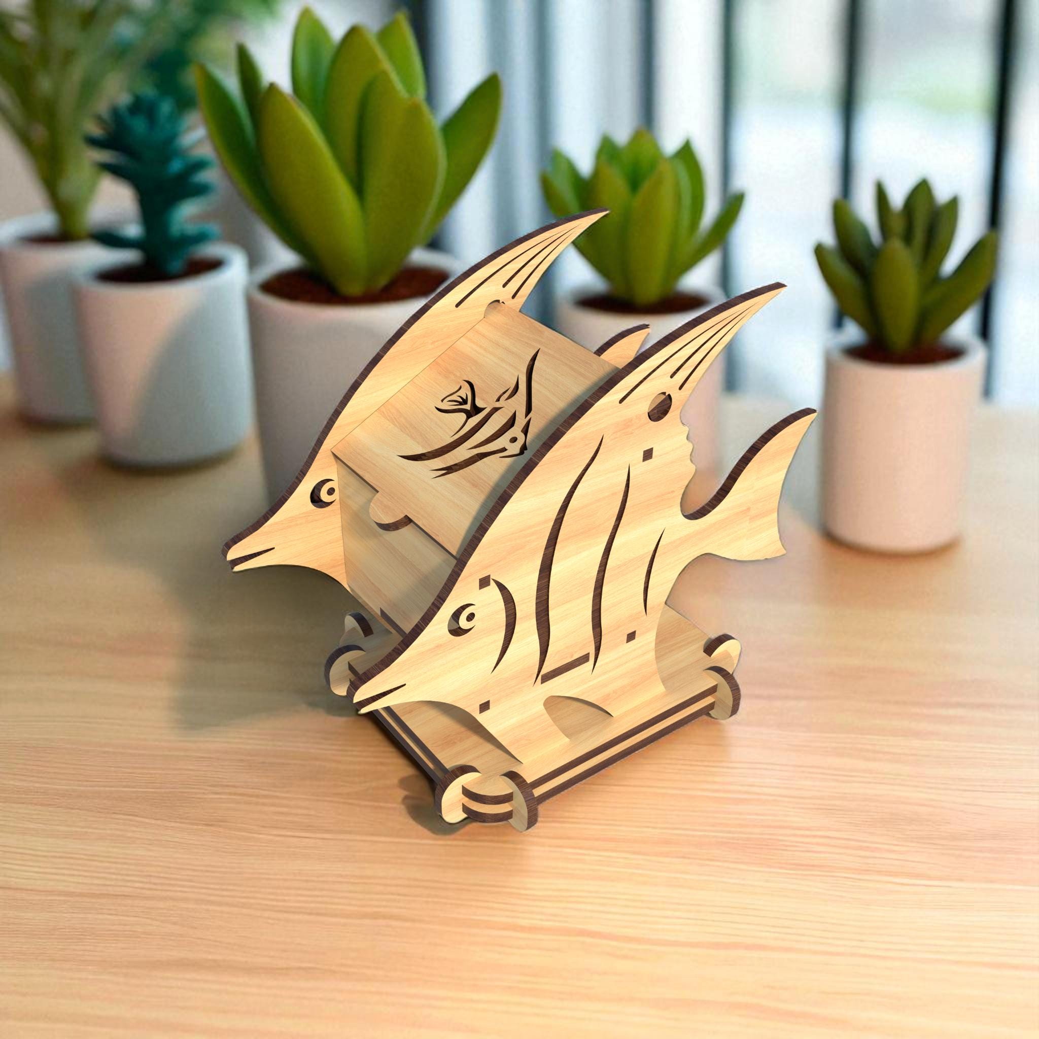 Wood Fish Key Holder Laser Cut, Personalized Gift, Home Key Holder, Key ...