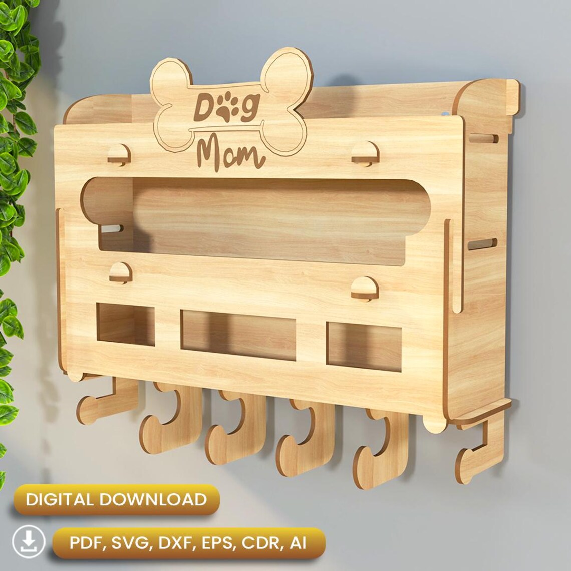Stylish Dog Organizer Laser Cut Files, Gifts for Pets, Storage Box Dog ...