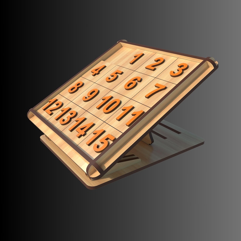 Sliding Number Puzzle Game, Brain Teaser, Laser Cut (digital Download ...