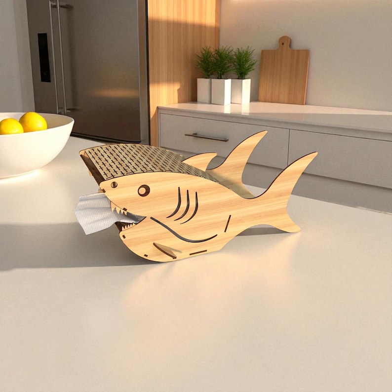 Wooden Shark Tissue Holder Laser Cut File (digital Download) - Etsy