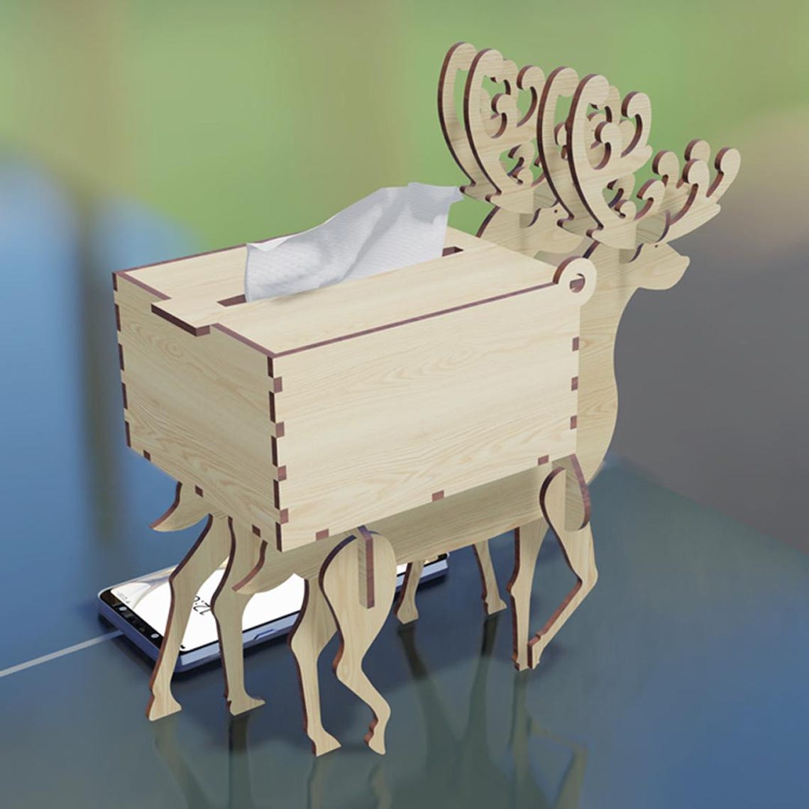 Deer Tissue Box Laser Cut Files, Napkin Holder SVG (digital Download ...