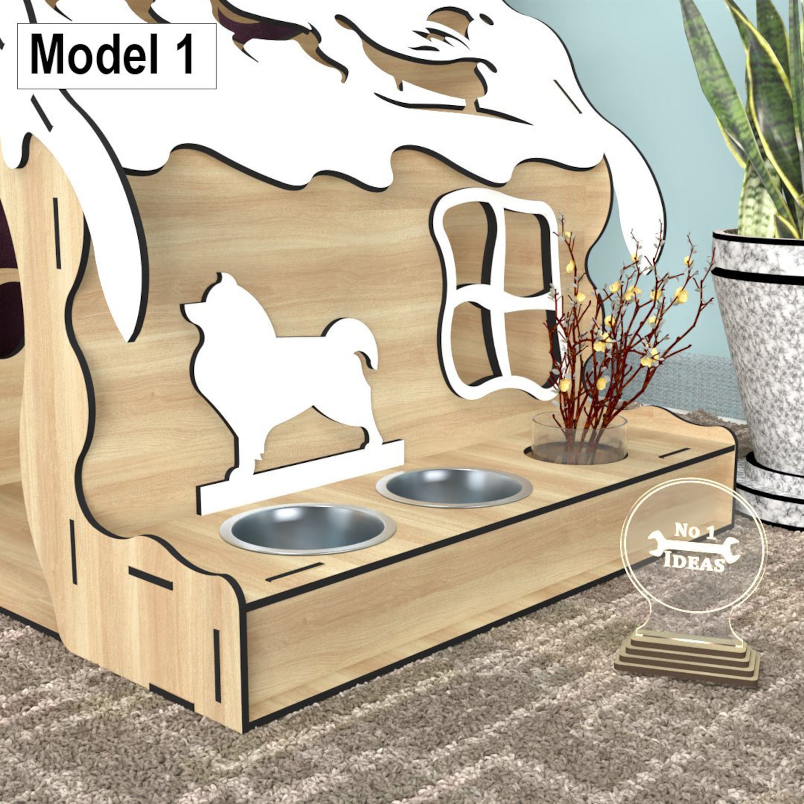2 Versions of Lovely Dog House DXF, Gifts for Pets, Dog House Plans ...